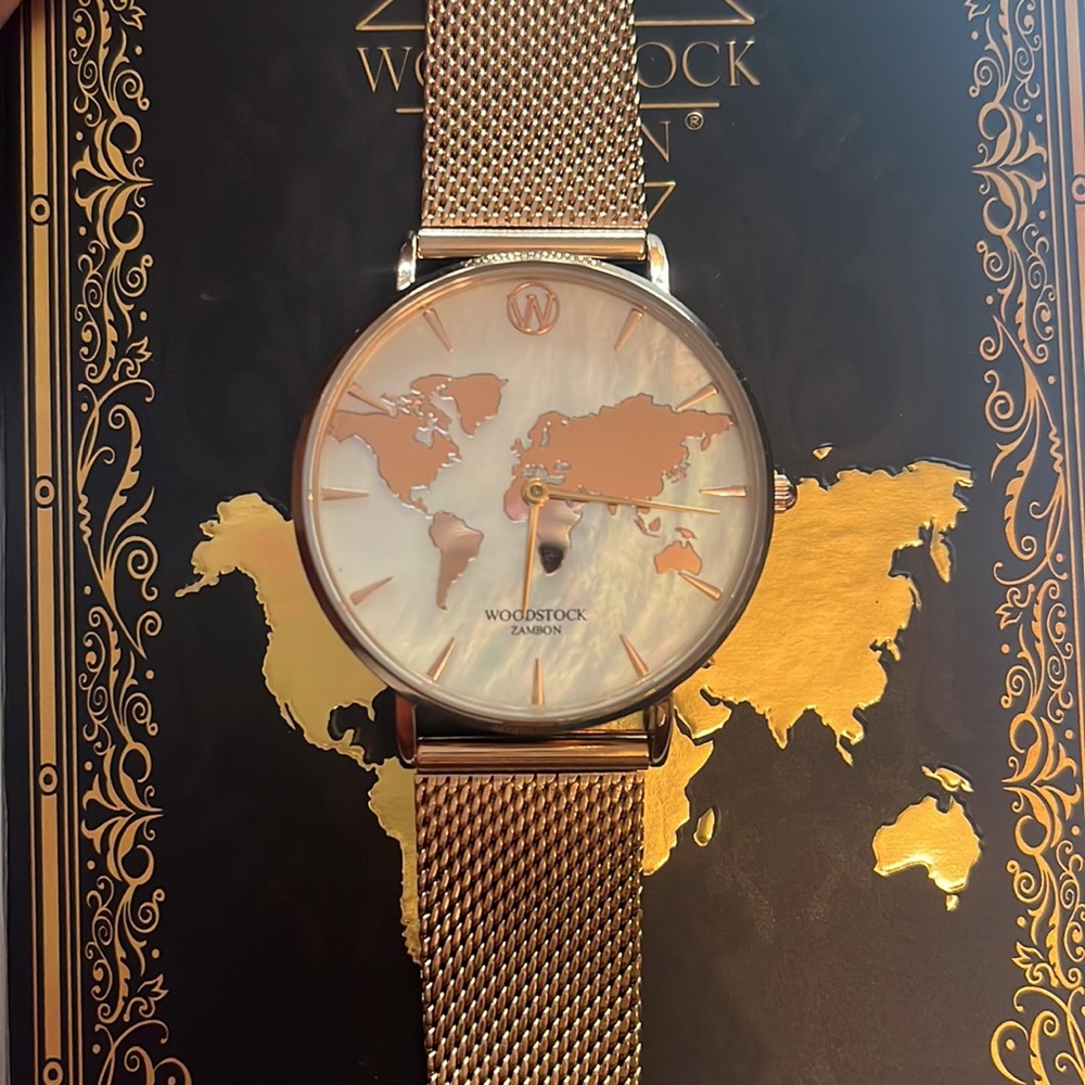 Pearl World Map Waterproof Watch - Gem